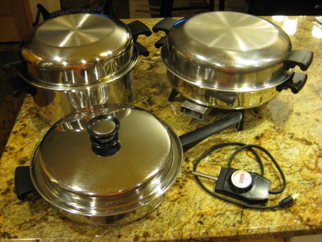 AMWAY QUEEN COOKWARE SET 7 PIECES SKILLET, DUTCH OVEN, ELEC. SKILLET ...