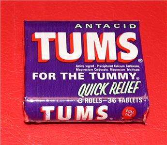 Vintage 1960's 3 PAK Sealed Rolls TUMS Antacid Tablets Old Store Stock ...