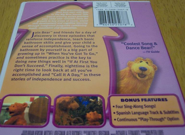 Disney Bear in the Big Blue House POTTY TIME WITH BEAR VHS VIDEO | eBay