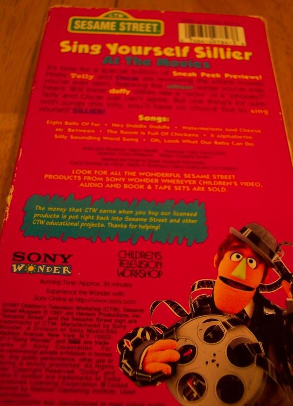 Sesame Street SING YOURSELF SILLIER AT THE MOVIES VHS VIDEO 1997 | eBay