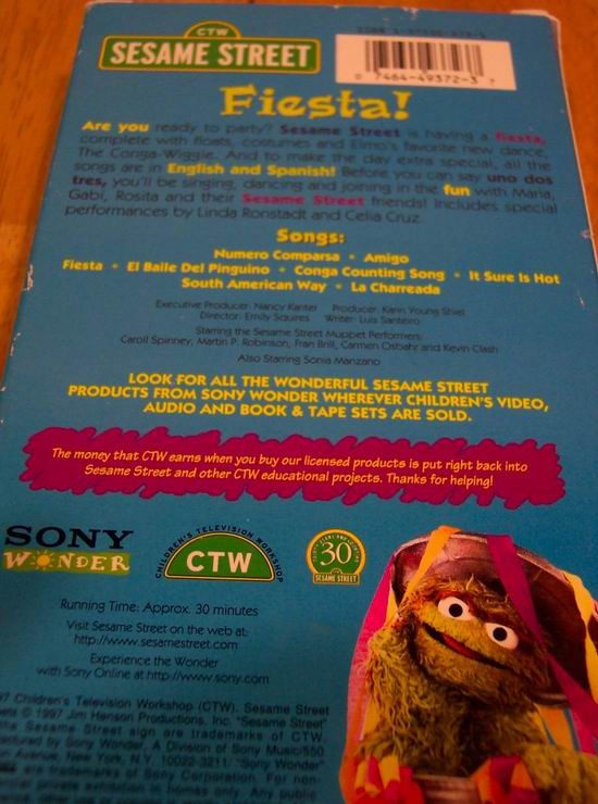 Sesame Street Fiesta English and Spanish VHS Video | eBay