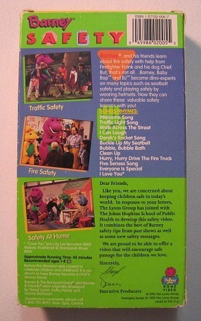 Barney SAFETY VHS VIDEO | eBay