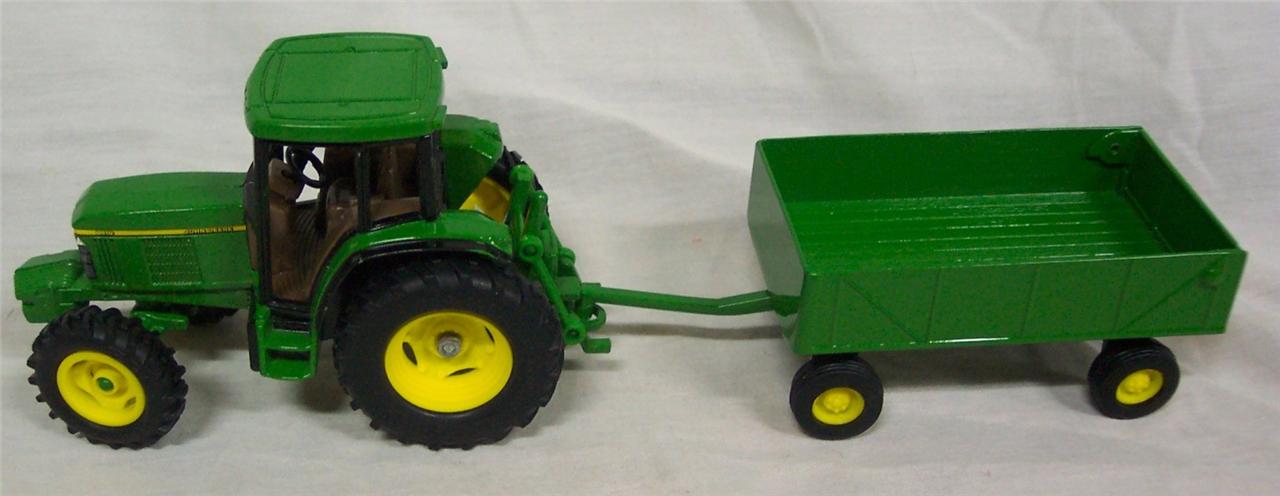 Ertl JOHN DEERE METAL TRACTOR WITH TRAILER TOY VEHICLE | eBay