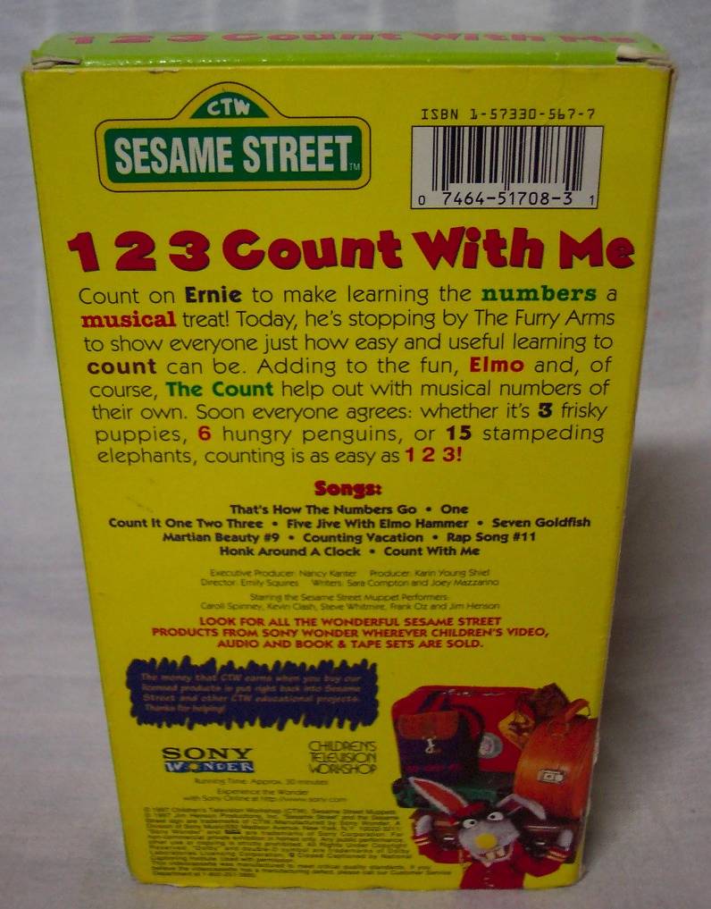 Sesame Street 123 Count With Me Vhs Ebay