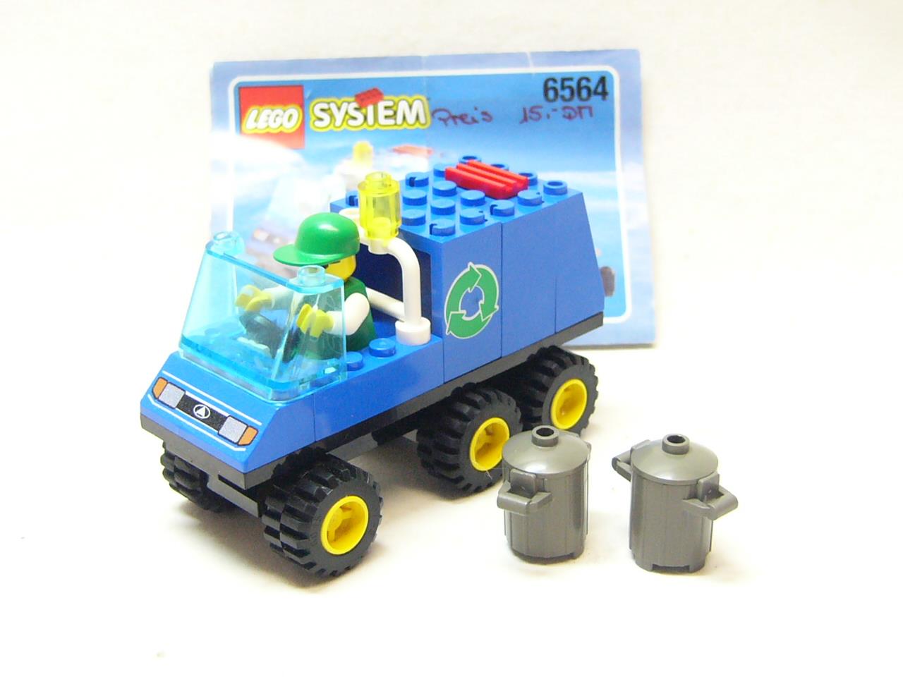 LEGO 6564 CITY SYSTEM - RECYCLE TRUCK - 100% COMPLETE WITH INSTRUCTIONS ...