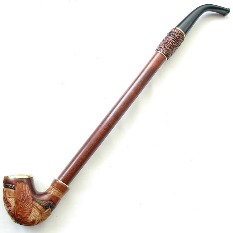 * EAGLE * Elegant Modern UNIQUE HAND CARVED Handmade Long Tobacco ...