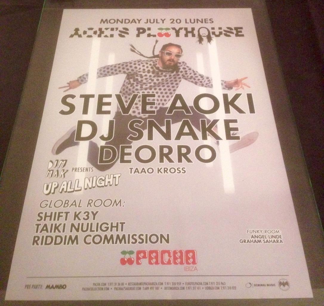PLAYHOUSE 2015 STEVE AOKI @ PACHA CLUB - IBIZA CLUB POSTERS - EDM HOUSE ...