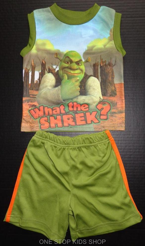 SHREK Toddler Boys 2T 3T 4T Set OUTFIT Shirt Tank Top Shorts | eBay