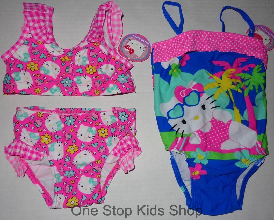 Hello Kitty Toddler Girls 2T 3T 4T 5T Tankini or Swimsuit Bathing Swim ...