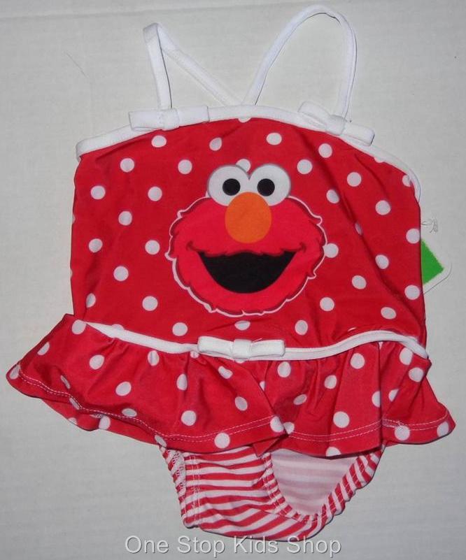 ELMO Toddler Girls 2T 3T 4T Bathing SWIMSUIT Swim Suit Sesame Street | eBay