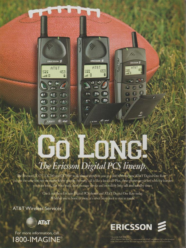 Vintage Phones AT&T Ericcson Digital 1998 PRINT AD FROM MAGAZINE Rare ...