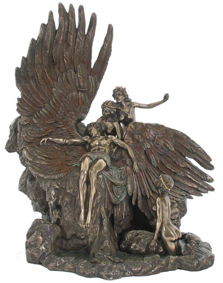 "The Lament for Icarus" Mythology Statue Replica poly resin cold cast ...
