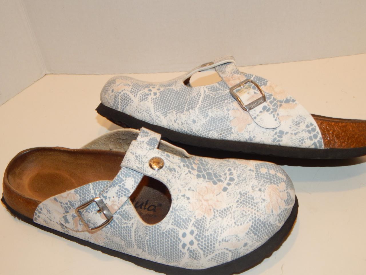 BETULA BY BirkenStoke Women's Blue / White Floral Print Clogs size 40 9 ...