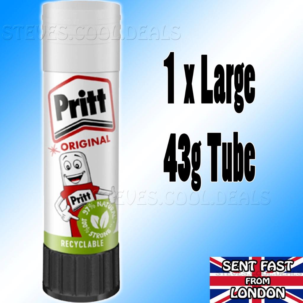 PRITT STICK GLUE LARGE 43g tube Child Safe Card Craft Paper Glue prit ...