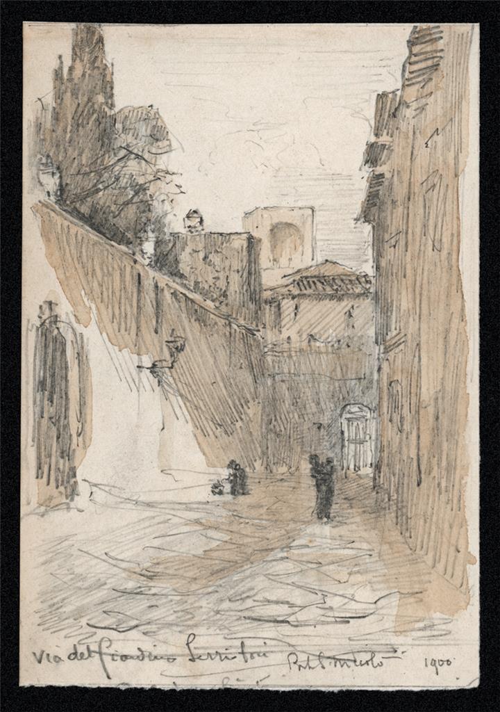SMALL WATERCOLOUR PAINTING - Victor Charles Ames - Italy - Landscape ...