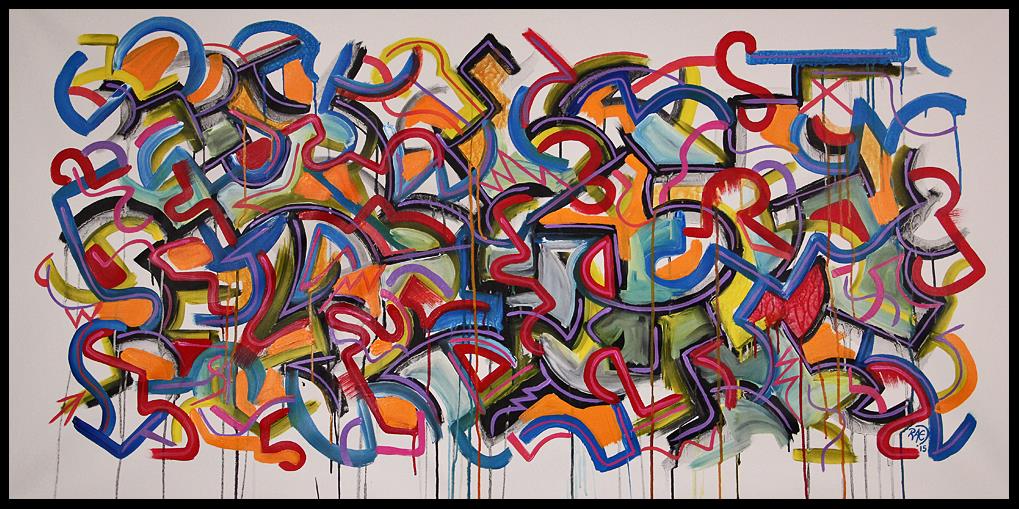 60" HUGE Original ABSTRACT Modern ART Acrylic PAINTING "Connections" by ...