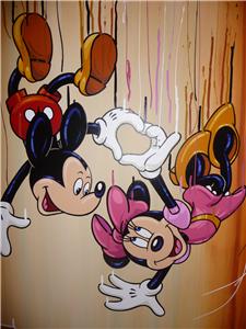 "MICKEY AND MINNIE, FALLING FOR DISNEY" by Trevor Carlton *ORIGINAL ...