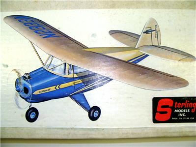 Very Rare Sterling Piper Tri-Pacer R/C Scale Model Airplane Kit, NIB