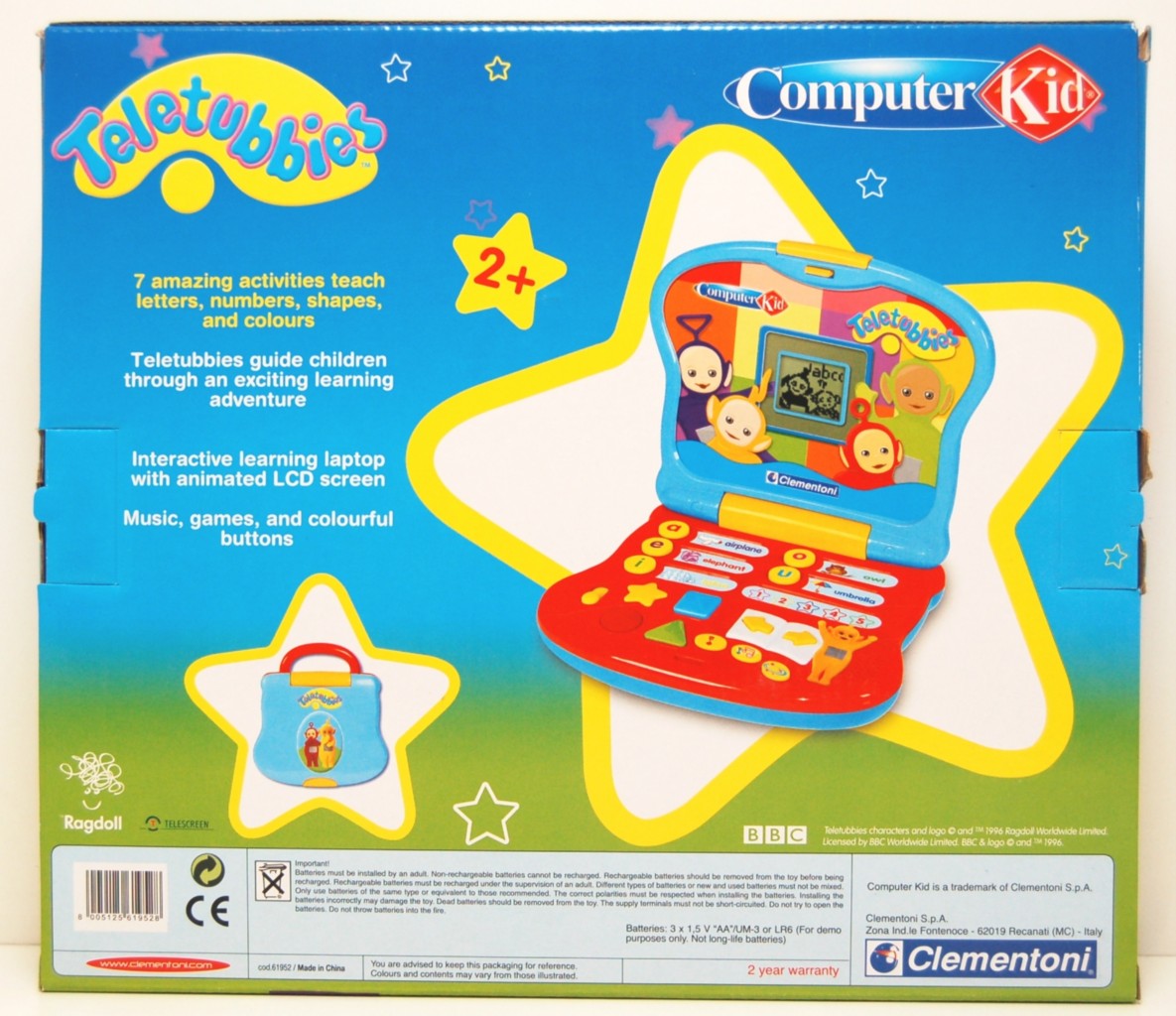 Clementoni Teletubbies Interactive Learning Laptop NEW