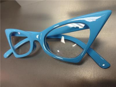 CLASSIC VINTAGE RETRO EXAGGERATED CAT EYE Style Clear Lens EYE GLASSES ...