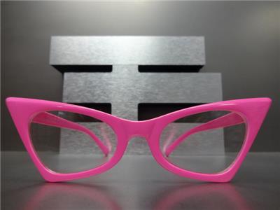 CLASSIC VINTAGE RETRO EXAGGERATED CAT EYE Style Clear Lens EYE GLASSES ...