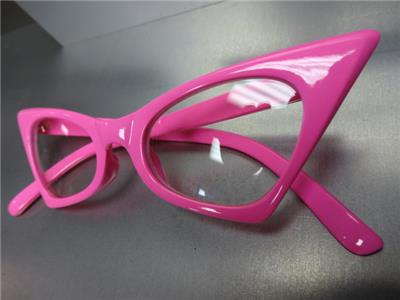 CLASSIC VINTAGE RETRO EXAGGERATED CAT EYE Style Clear Lens EYE GLASSES ...
