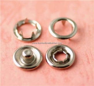 Open Ring Prong Snaps Fasteners Cloth Buttons 9.5mm 11mm 13mm Baby ...
