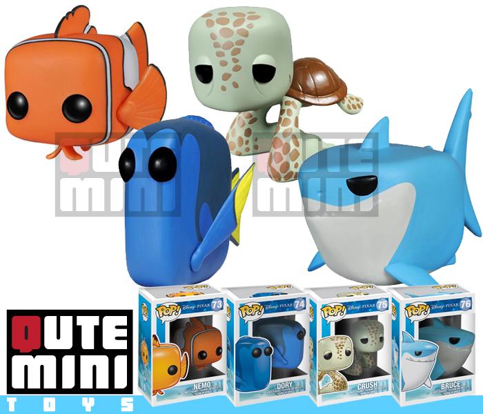 FUNKO POP! DISNEY PIXAR FINDING NEMO DORY CRUSH BRUCE SET OF 4 VINYL ...