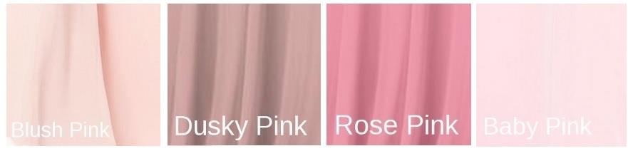 ELLIE Baby Pink Blush Pink Dusky Pink Rose Chiffon Bridesmaid Dress UK ...