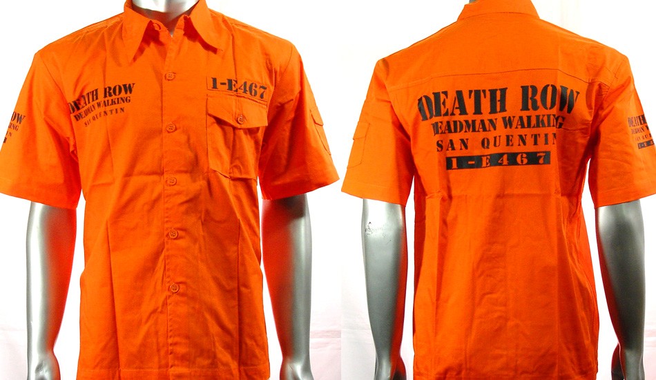 SAN QUENTIN Prison Jail Death Row Orange Shirt Sz XL | eBay