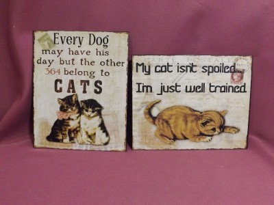 ** CUTE CAT SIGNS** TIN ** 2 to CHOOSE FROM ** NEW ** | eBay